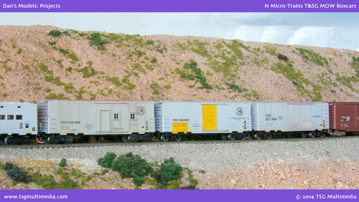 TSG MOW Boxcars - N Scale Kitbash - TSG Multimedia